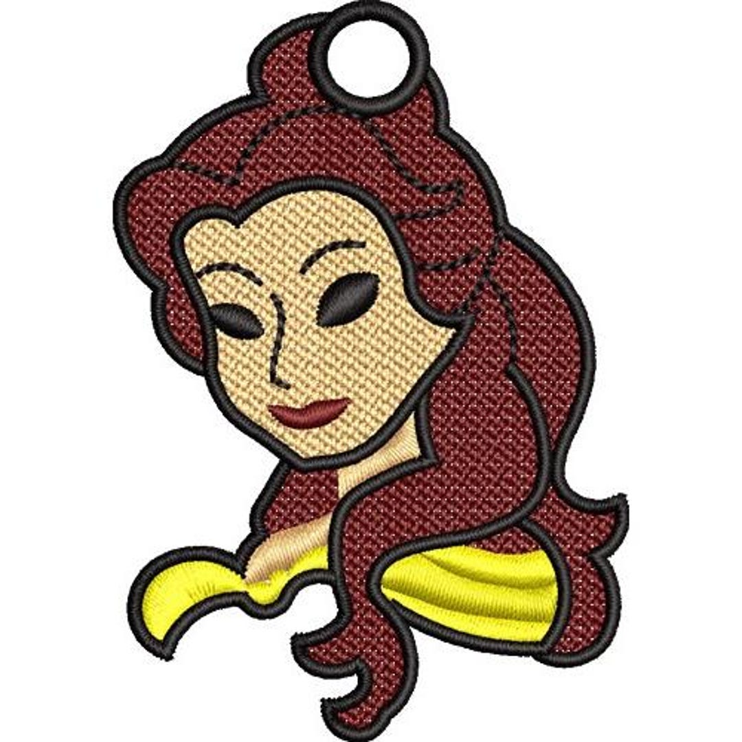 FSL Princess Belle Machine Embroidery Design - 3 Sizes, Disney Princess ...