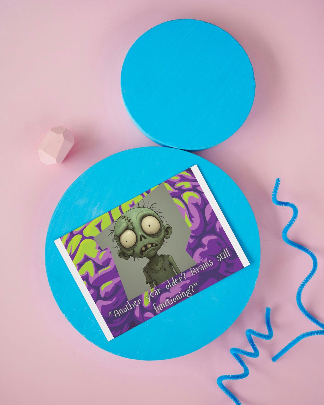 Funny Zombie Birthday Card - Brains Still Functioning?- Quirky Greeting ...