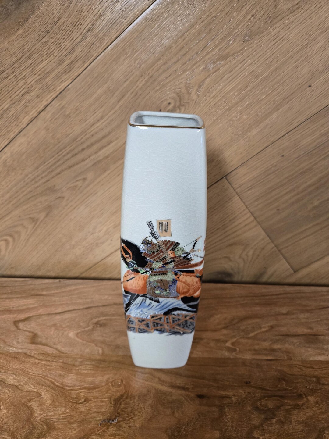 Vintage Yamahiro Art Pottery Hayashi Gyokko Samurai Warrior Japanese ...