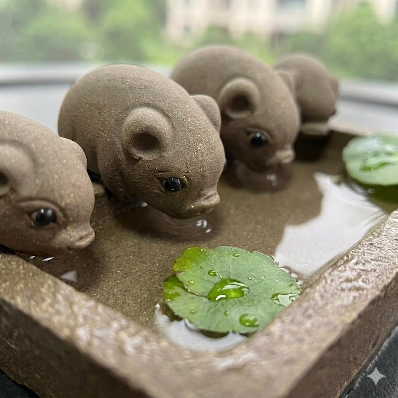 Handcrafted Yixing Clay Pig Tea Pet – Gongfu Companion, Lucky Symbol ...