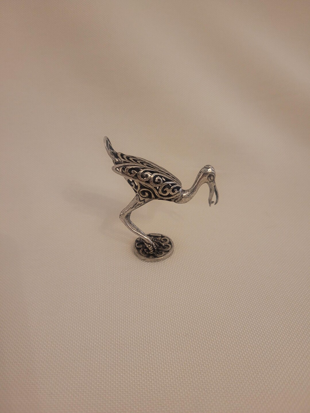 Rare 800 Silver Stork Figurine - Etsy