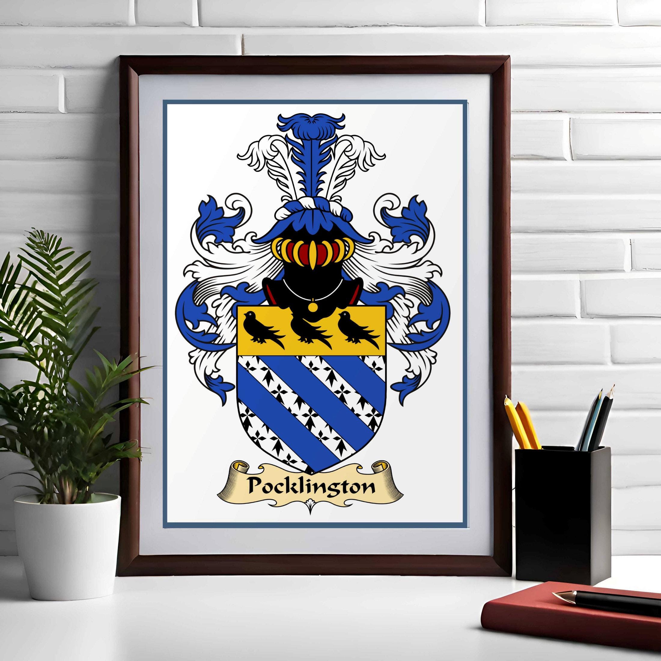 Coat of Arms Wall Art, Family Crest, Medieval Digital Download Poster ...