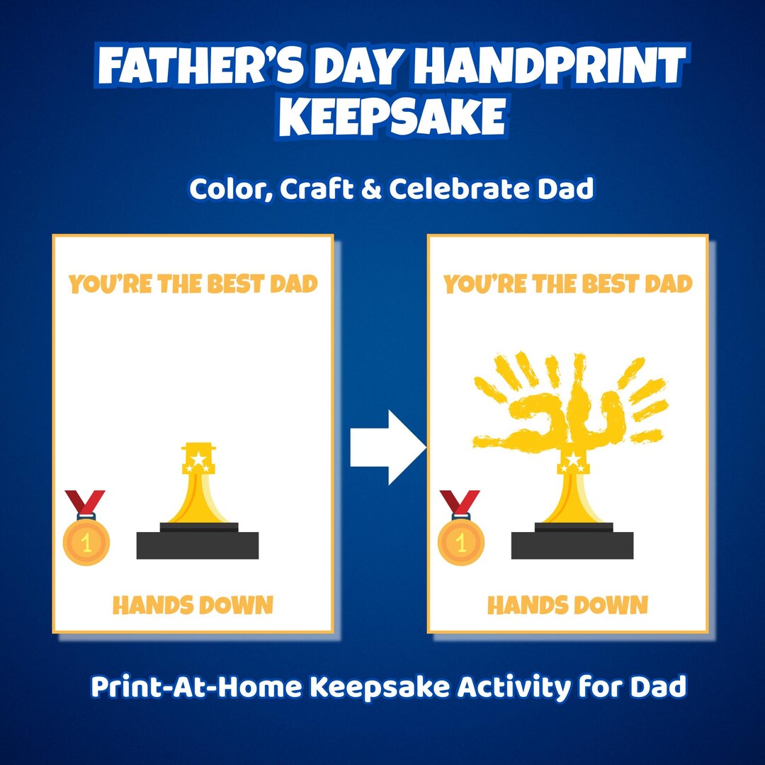 Father’s Day Handprint Craft for Kids | You’re the Best Dad Printable ...