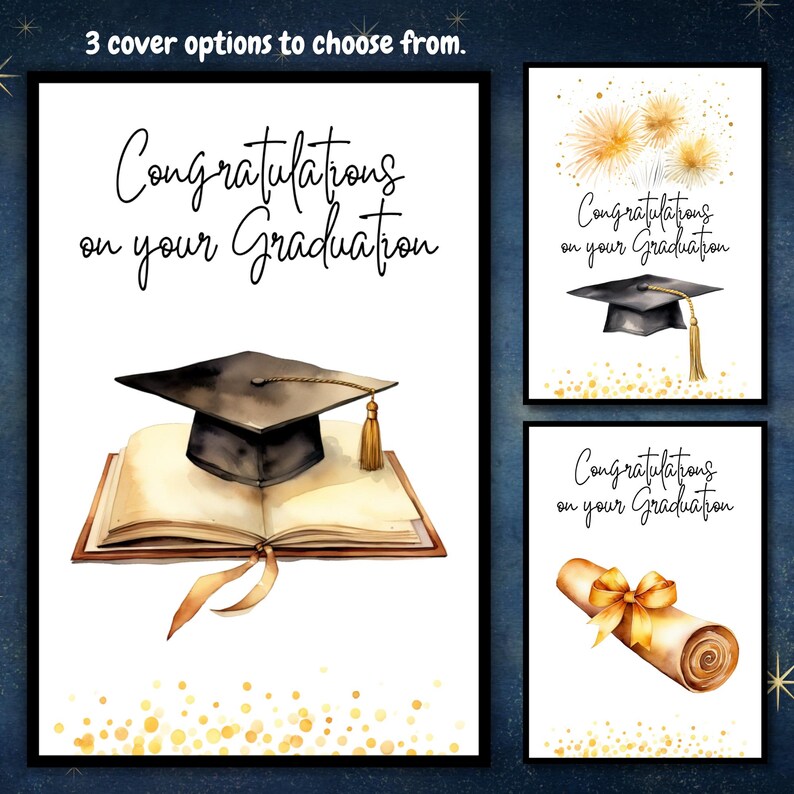 Graduation Gift Card Book – Printable Gift for Graduate, 35 Gift Card ...