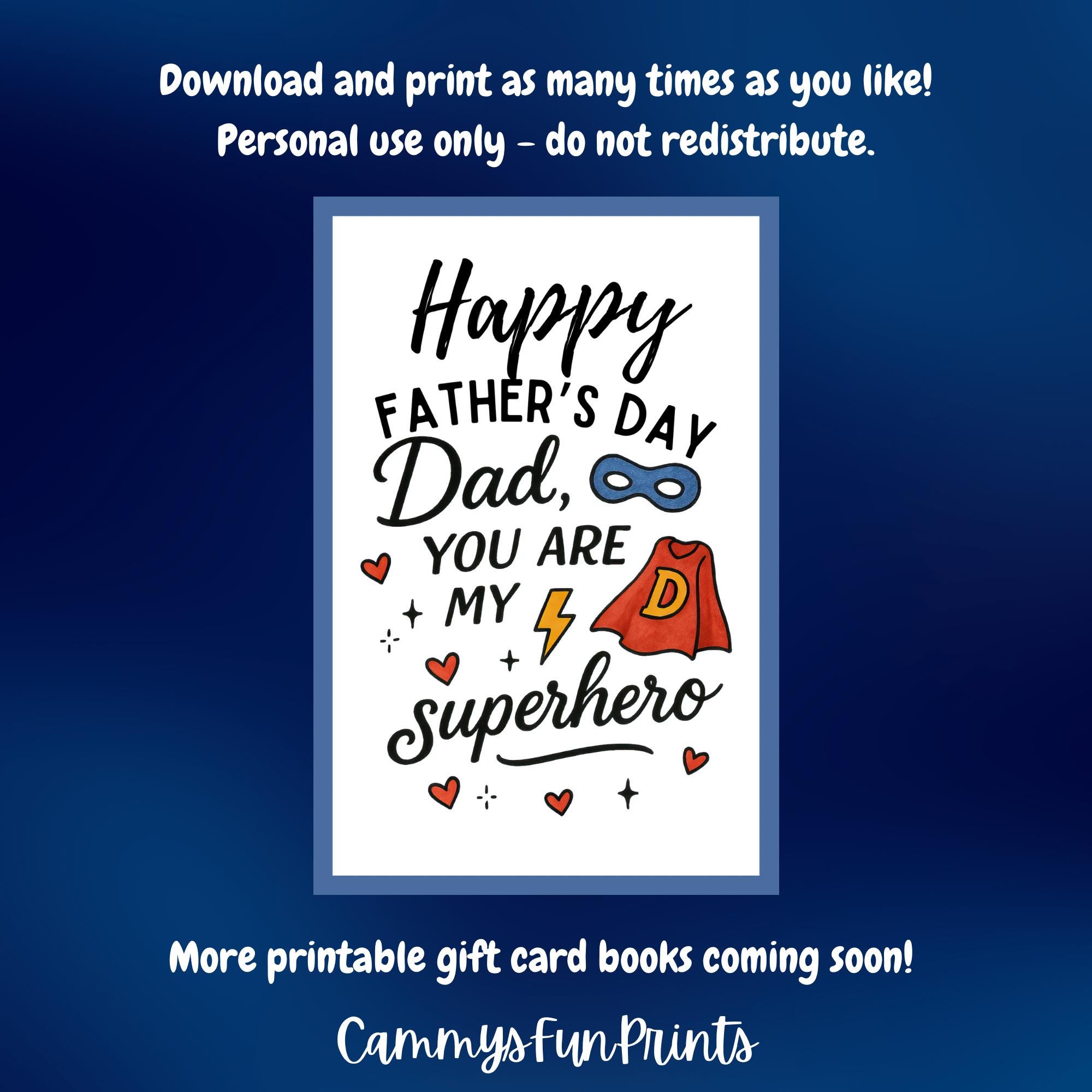 Father’s Day Gift From Kids Printable | DIY Gift Card Holder Book for ...