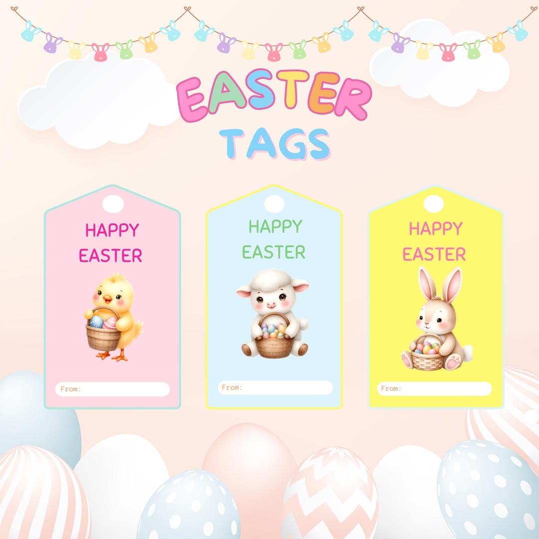 Printable Easter Gift Tags. Easter Tags. Easter Gift Tags. Printable ...