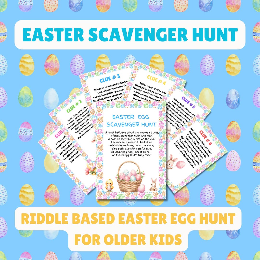 Easter Egg Scavenger Hunt. Easter Egg Hunt. Easter Egg Hunt Clues ...