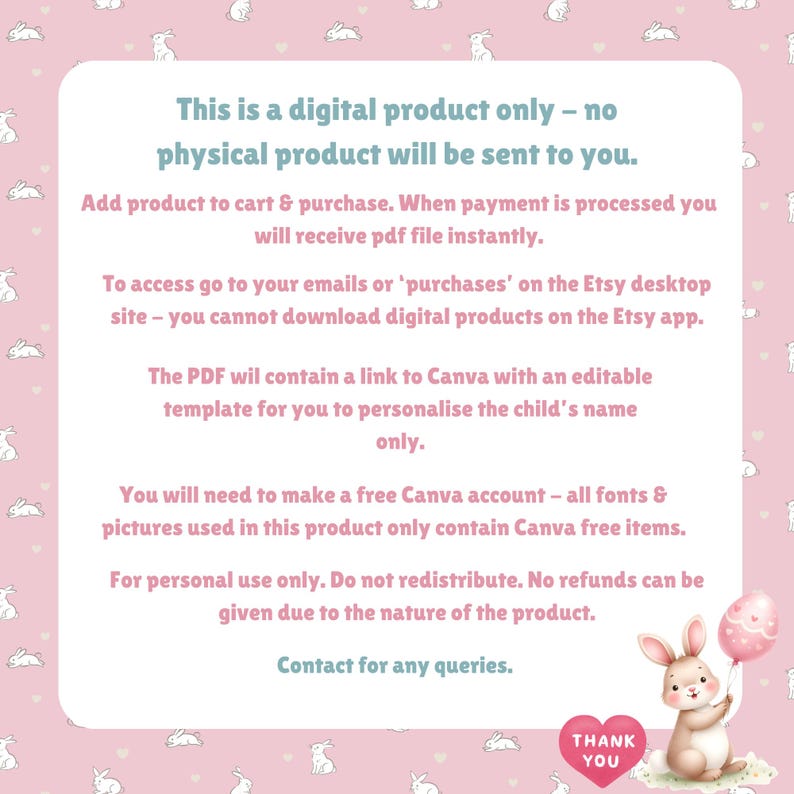 Easter Bunny Certificate – Printable, Editable, Personalised Easter ...