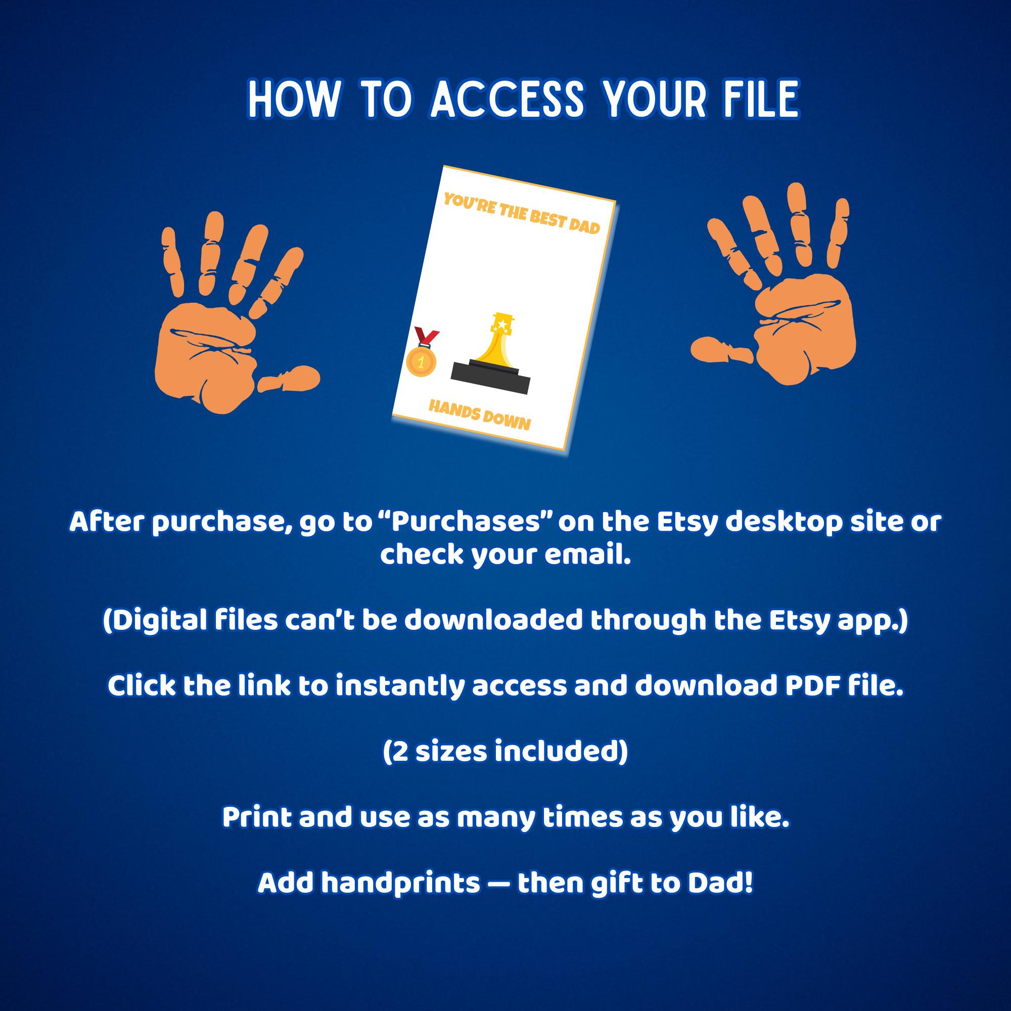 Father’s Day Handprint Craft for Kids | You’re the Best Dad Printable ...