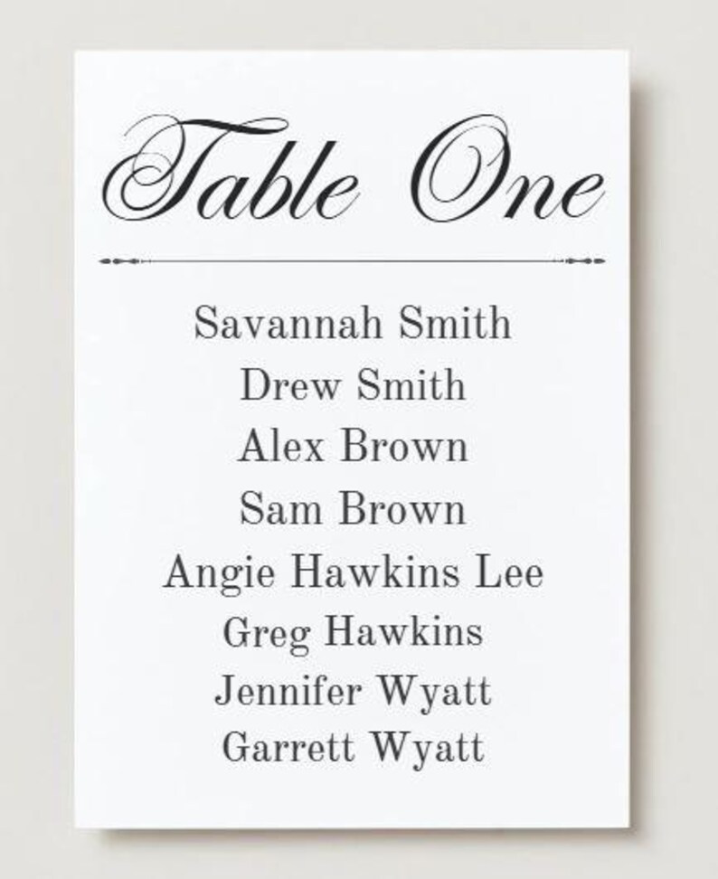 Wedding Seating Chart | Seating Chart | Event Seating Chart by Table ...