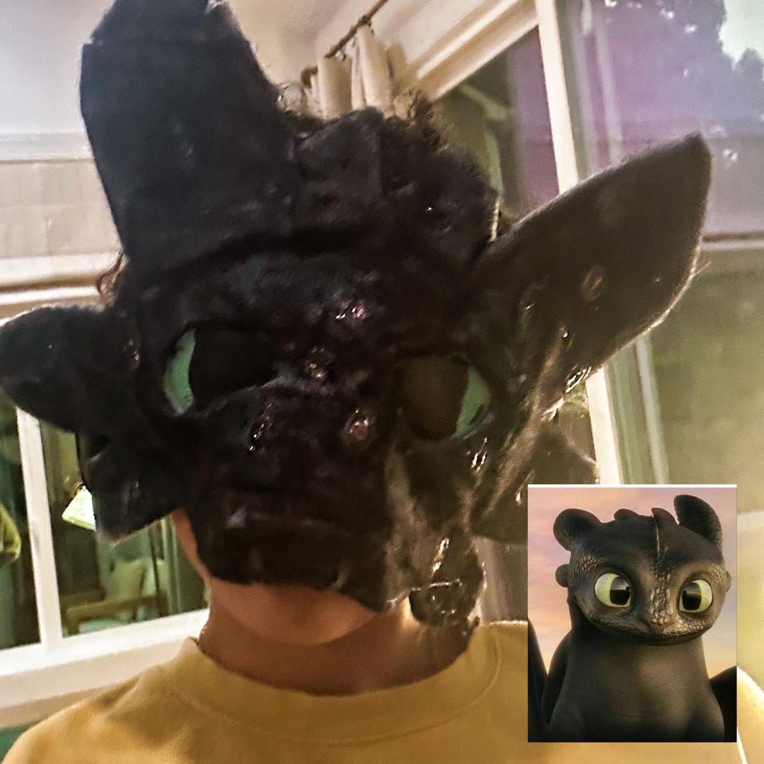 Toothless Therian/furry/alterhuman Mask - Etsy