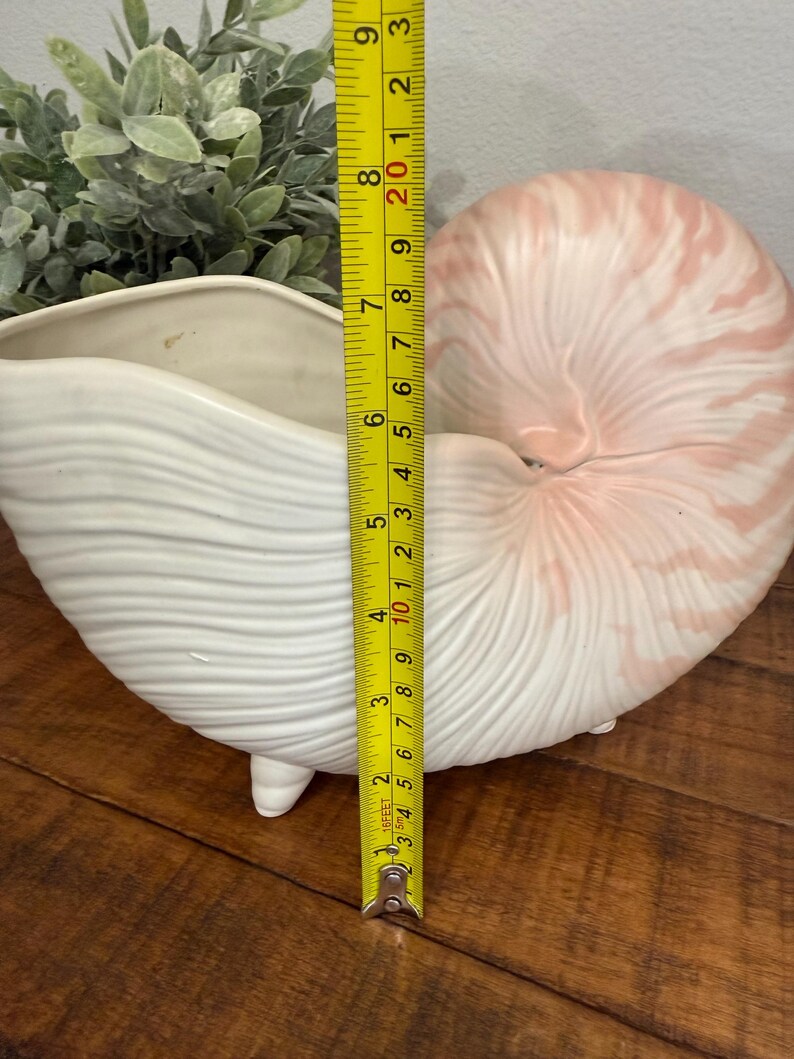 Vintage Fitz and Floyd Nautilus Shell Planter - Coastal Beach Ocean Decor Regency Seashell ...