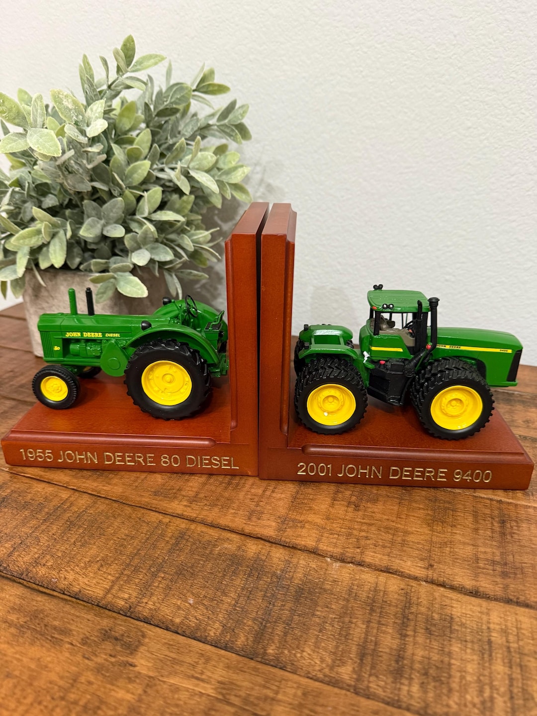 Vintage John Deere Tractor Bookends - Rustic Farmhouse Decor for ...