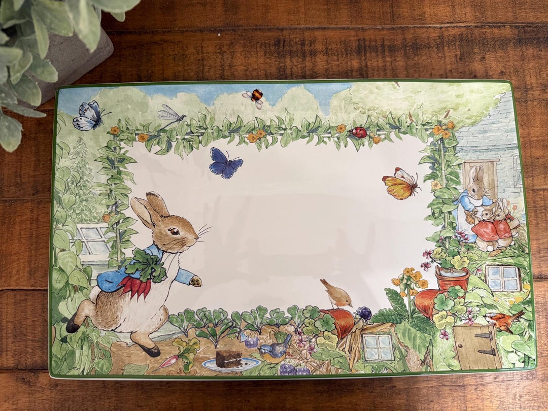 Charming Peter Rabbit Rectangular Serving Platter - 16 Inch Williams ...