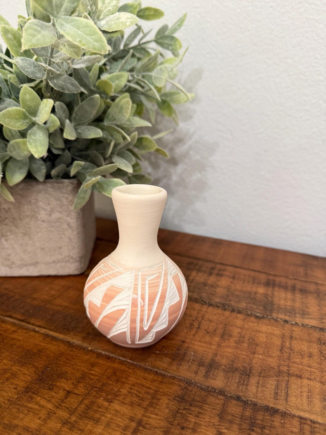 Unique Handcrafted Aztec-inspired Mini Ceramic Vase With Artist ...