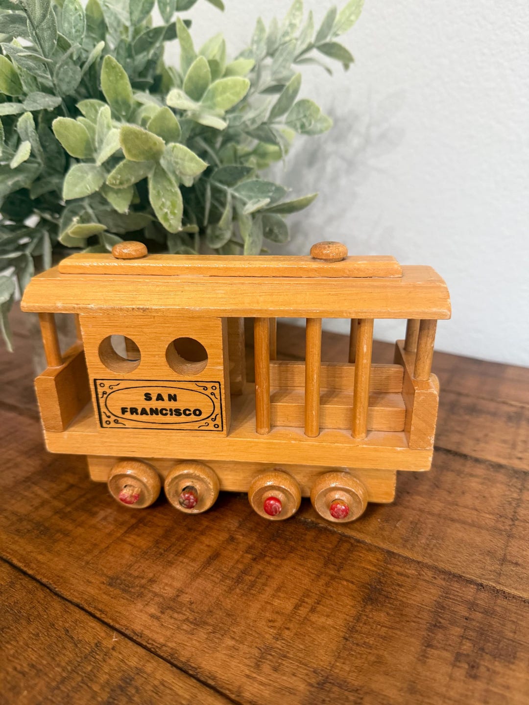 Wooden San Francisco Cable Car Toy - Etsy
