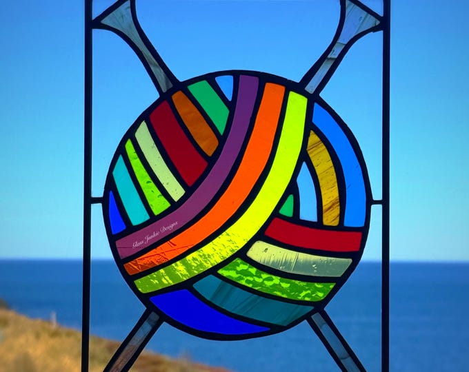 Little Bird With Yarn Stained Glass Suncatcher - Etsy