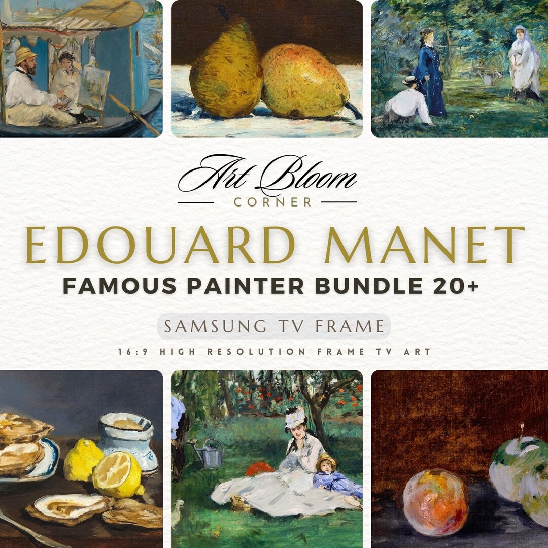 Edouard Manet | Frame Tv Art Bundle of 20 | 4k Digital Painting Art ...