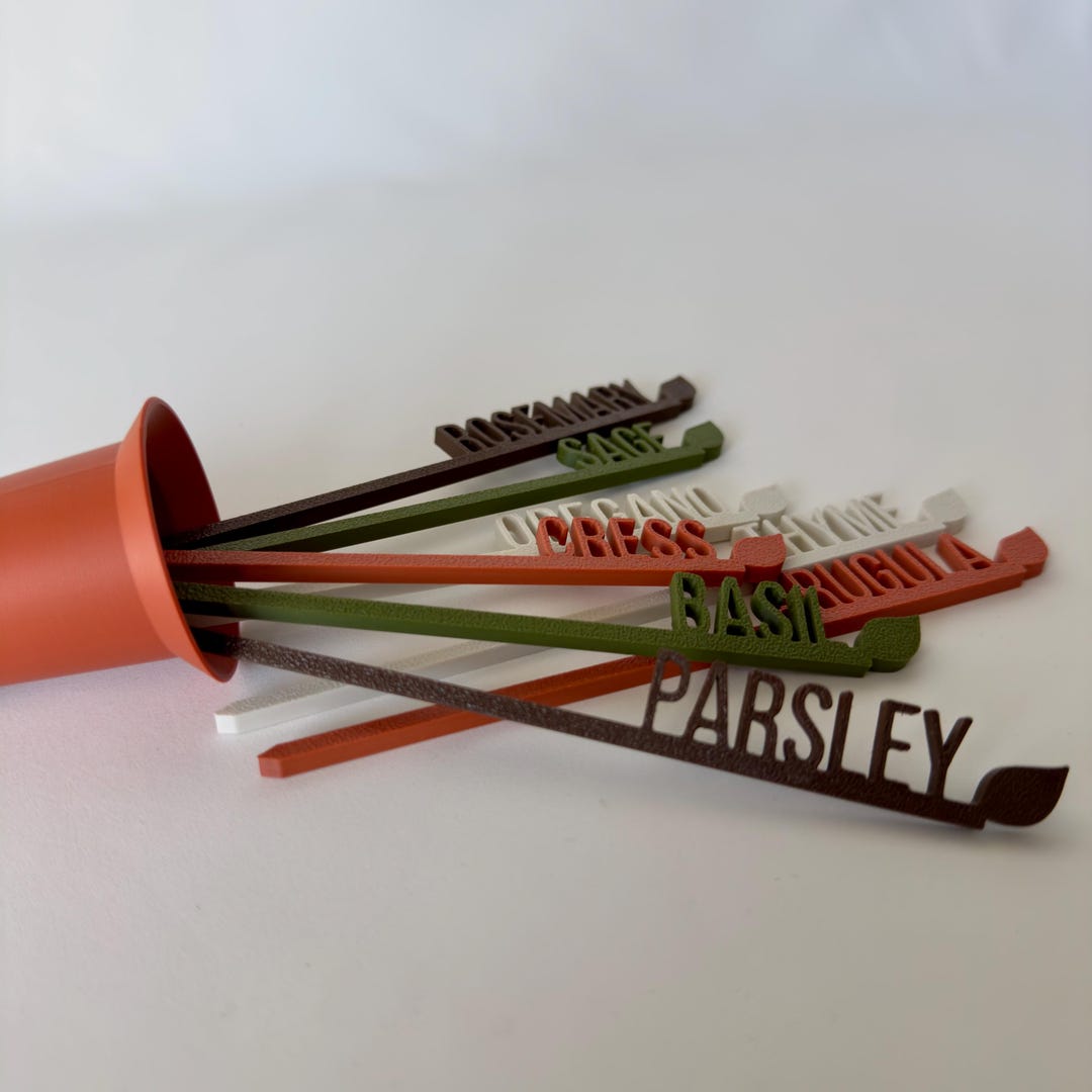 TAGREEN | 3D Printed Plant Tags: Custom Herb Garden Markers, Modern ...