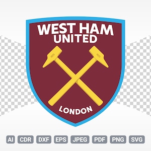 West Ham United FC Logo - Svg, Dxf, Ai, Png, Jpeg, Eps, Pdf - Vector ...