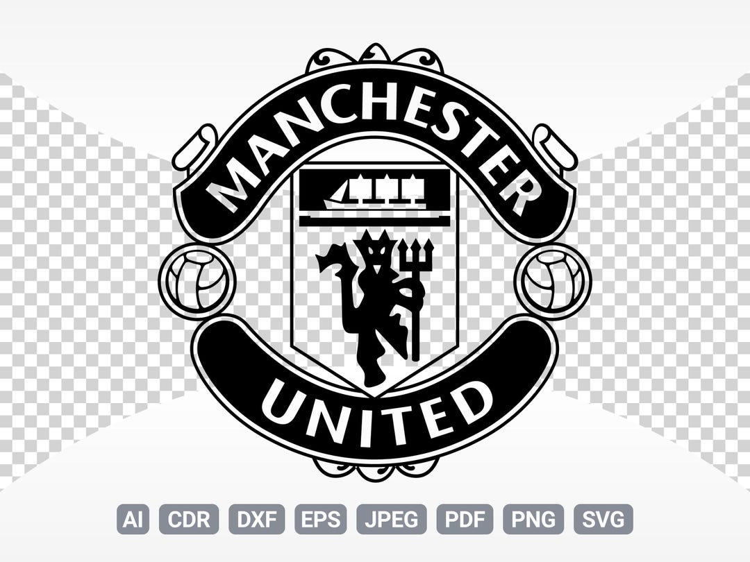 Manchester United FC Monochrome Logo - Svg, Dxf, Ai, Png, Jpeg, Eps ...