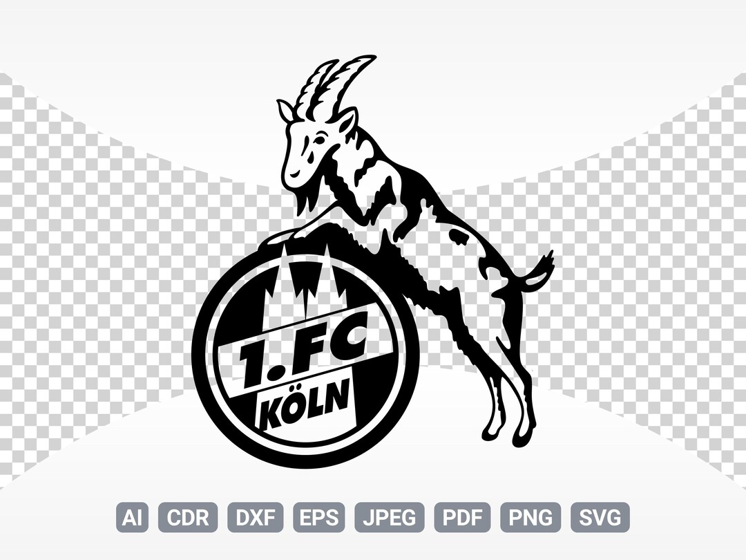 1. FC Koln Monochrome Logo - Svg, Dxf, Ai, Png, Jpeg, Eps, Pdf - Vector ...