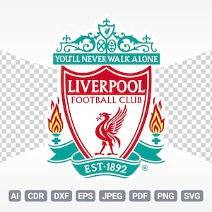 Liverpool FC Logo - Svg, Dxf, Ai, Png, Jpeg, Eps, Pdf - Vector Football ...