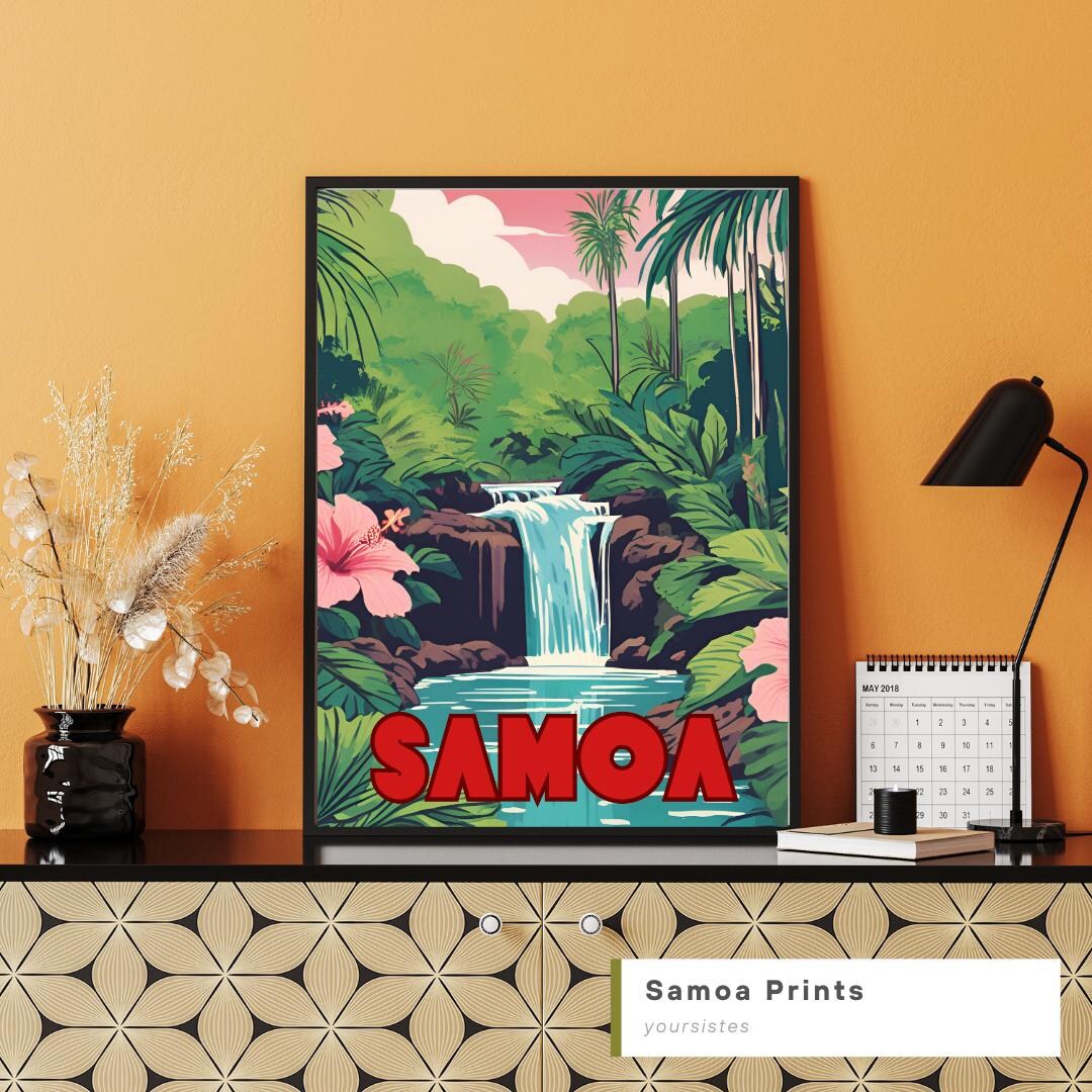 Samoa Wall Art Printable | Digital Pacific Island Poster | Samoan Decor ...