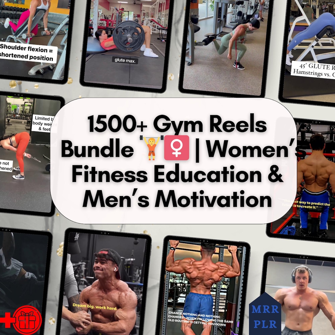 Gym Reels Bundle: Fitness Motivation Videos for Social Media (PLR & MRR ...