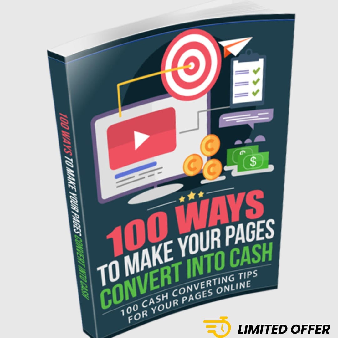 100 Ways to Convert Web Pages Into Cash: Ebook + Sales Funnel (PLR ...