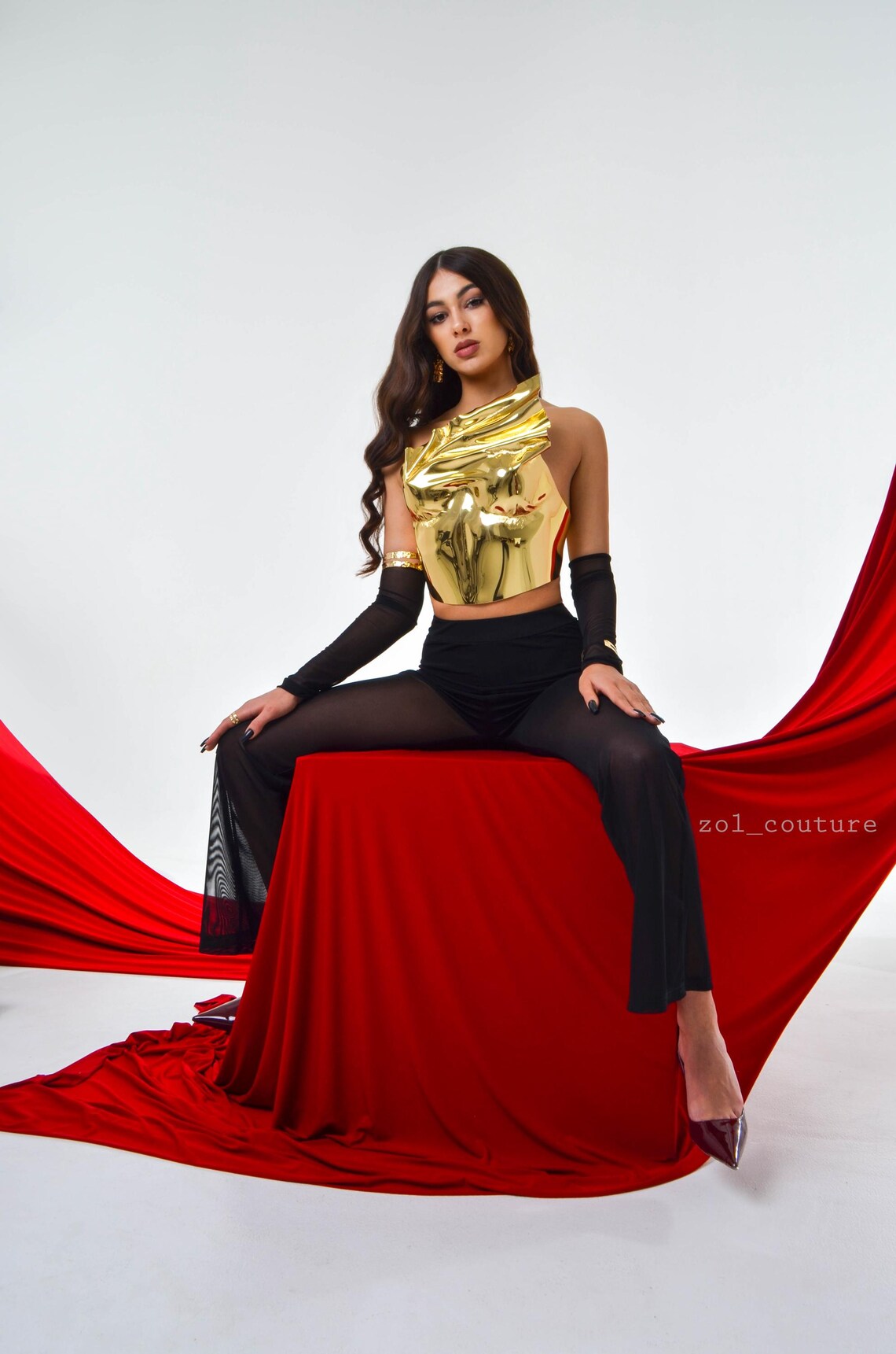 Silver Mirror Armor Corset Bustier, Goddess Plastic Corset, Festival ...