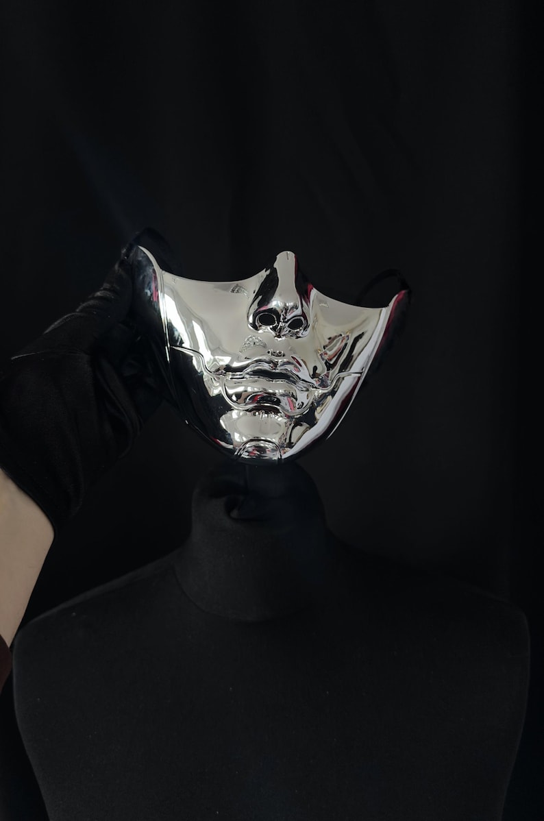 Gold Face Mask, Cyberpunk Cosplay Armor,full Face Mask, Gothic ...