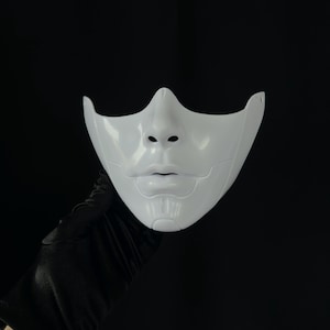 Gold Full Face Mask, Cyberpunk Cosplay Armor, Gothic Half Face Golden ...