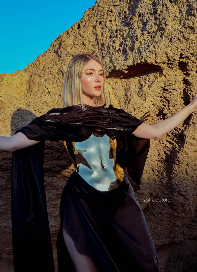 Golden Underbust Corset, Sculptural Waist Armor Belt, Molded Plastic ...