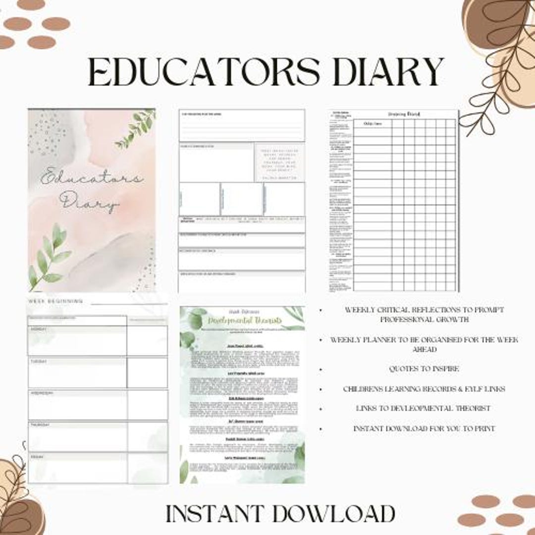 Early Childhood Educator Diary Planner - Etsy Australia