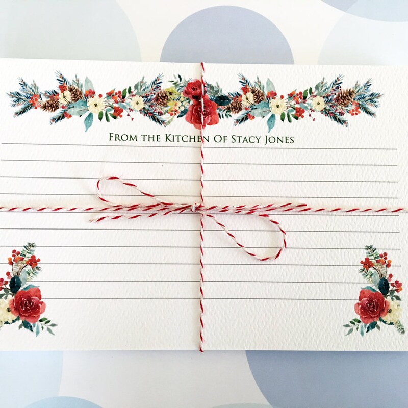 Personalized Recipe Cards - Etsy