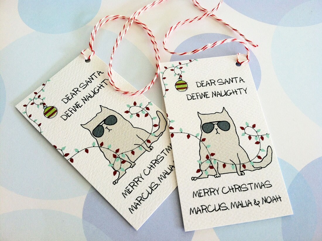Personalized Christmas Tags, Gift Tags, Holiday Tags, Funny Gift Tags ...