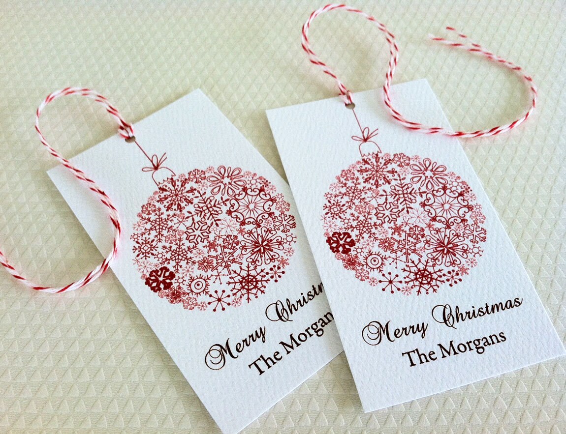 Christmas Gift Tags Personalized Custom Christmas Tags - Etsy