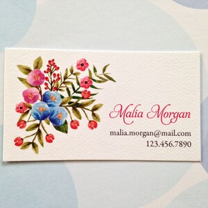 Floral Business Cards, Calling Cards - Set of 50 - Etsy
