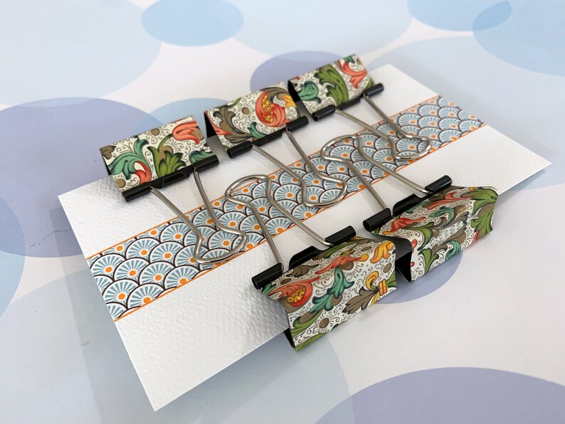 Binder Clips Bulldog Clip Italian Paper Set of 5 - Etsy