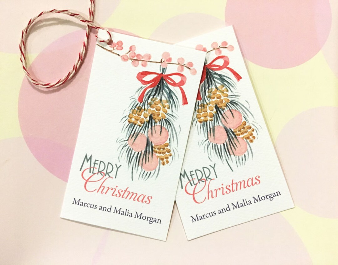 Personalized Christmas Gift Tags, Holiday Tags, Set of 20 - Etsy