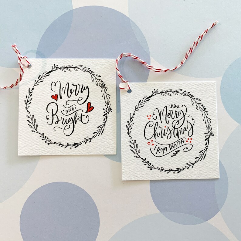 Christmas Gift Tags, Holiday Tags, Set of 20 - Etsy