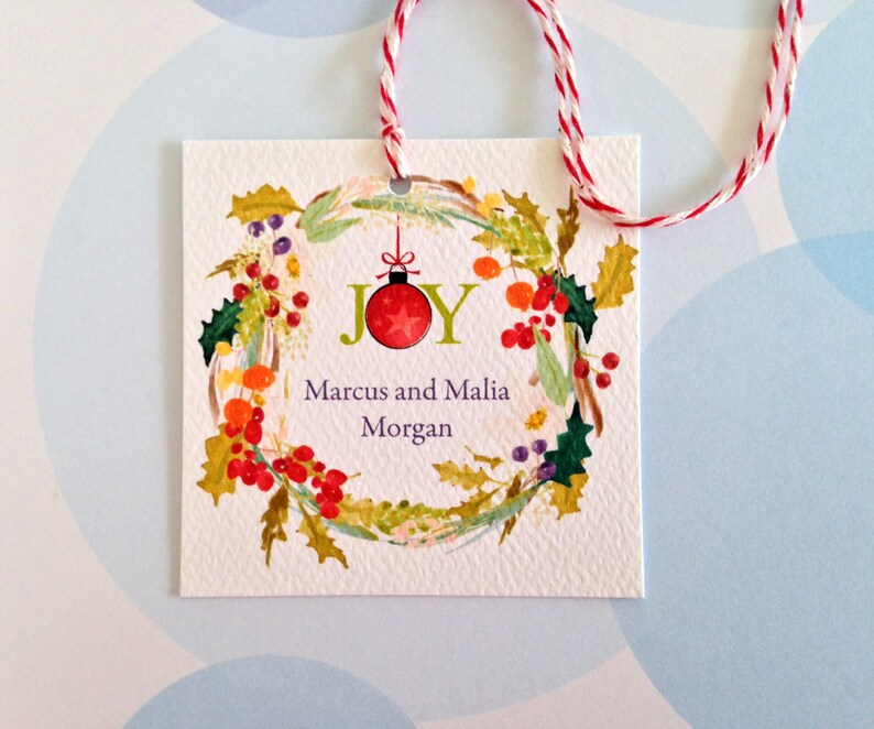 Christmas Gift Tags Personalized Christmas Tags Custom | Etsy