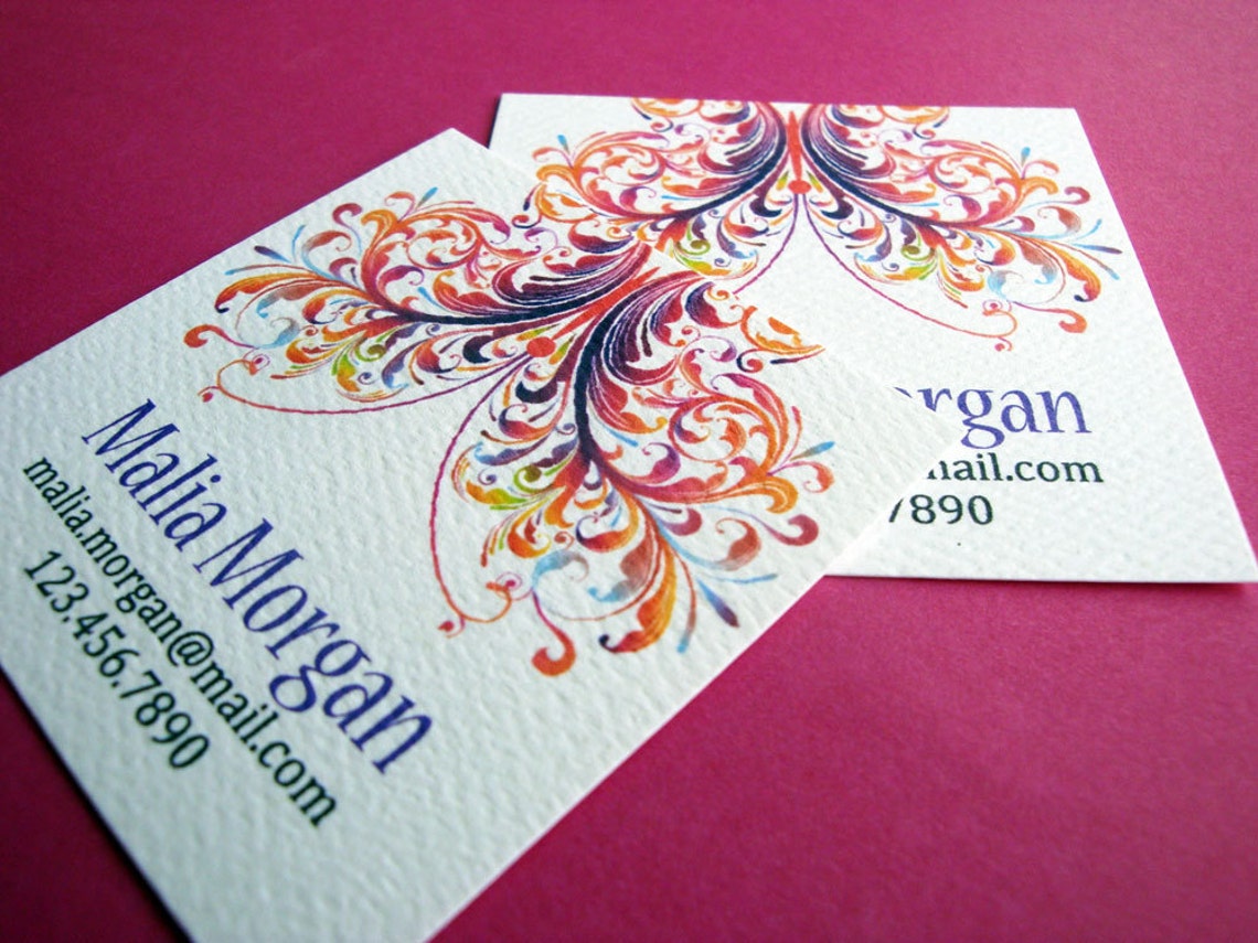 Custom Business Cards, Business Cards - Set of 48 - Etsy