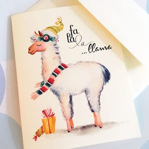 Funny Christmas Card, Christmas Card,holiday Card, Llama Card - Etsy
