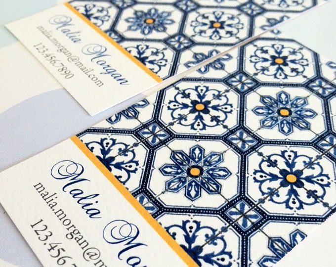 Personalized Business Card Calling Card Mosaic Tile - Set of 50 - Etsy