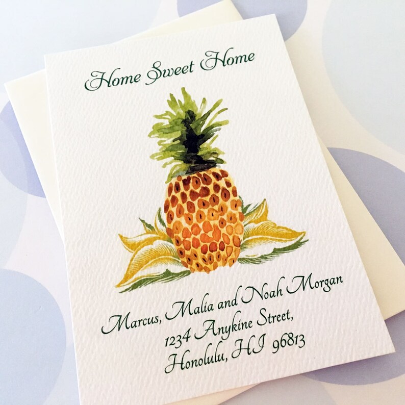 Change of Address Cards Moving Cards Pineapple Card Set of | Etsy