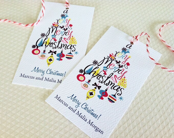 Christmas Gift Tags Personalized Holiday Tags Gift Tags Set - Etsy