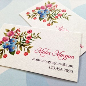 Floral Business Cards, Calling Cards - Set of 50 - Etsy