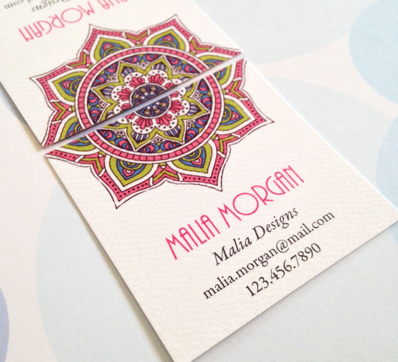 Mandala Business Cards, Custom Business Cards - Set of 48 - Etsy